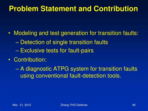 Ppt Diagnostic Test Pattern Generation And Fault Simulation For Stuck At And Transition Faults