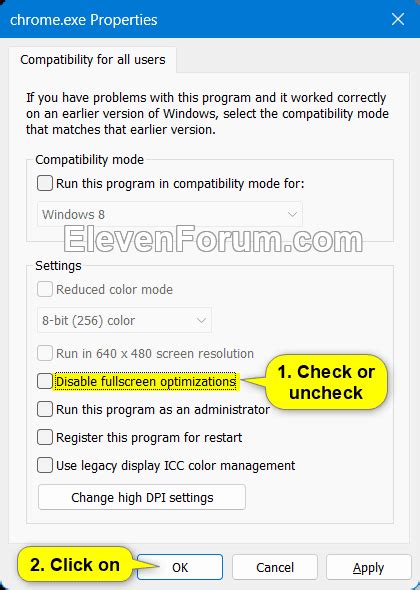 Enable Or Disable Fullscreen Optimizations For Games In Windows 11