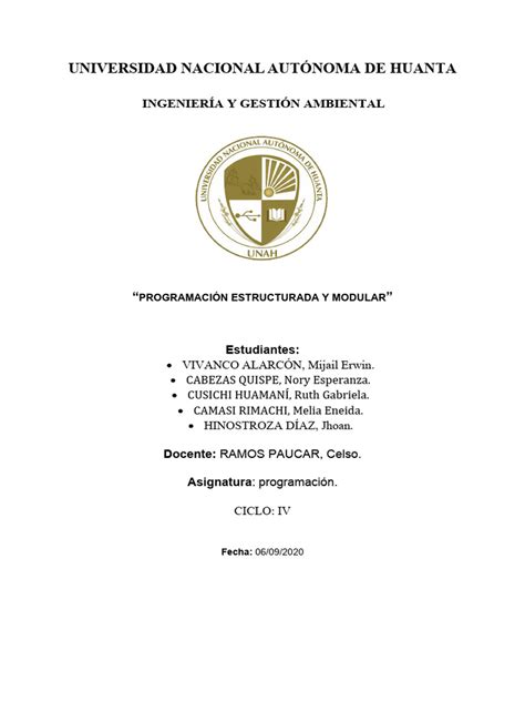 programación modular y estructurada 1 pdf programa de computadora