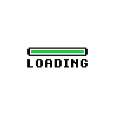 Premium Vector Pixel Game Loading Bar Vector Illustration