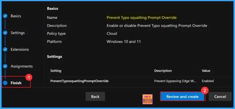 Enable Or Disable Prevent Typosquatting Prompt Override Policy In Ms