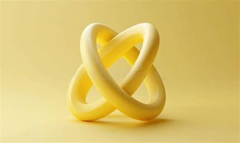 An Abstract Geometric 3d Render With Yellow Rings Stock Illustration Illustration Of