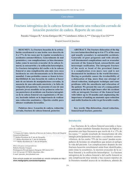 Pdf Iatrogenic Femoral Head Fracture During A Closed Reduction Of Posterior Dislocation Of Hip