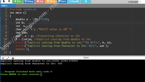 type casting conversion in embedded c programming