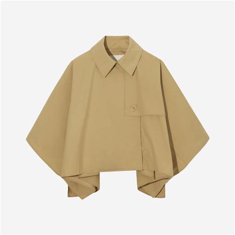 W 코스 크롭 트렌치 코트 케이프 베이지 Cos Kream