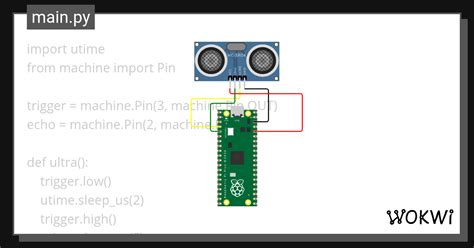 Ultra Sensor Ding Stem Wokwi Esp32 Stm32 Arduino Simulator