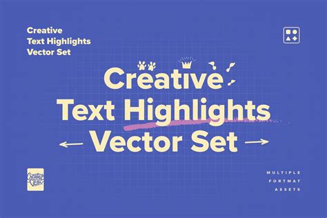 Creative Veila Creative Text Highlights Vector Set