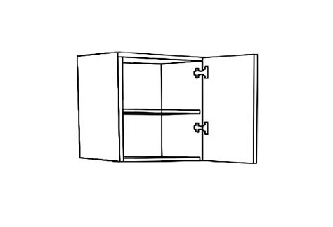 Кухненски шкаф горен с една врата за аспиратор Rustic Va60 1v бял • Модулна кухня Rustic бяла