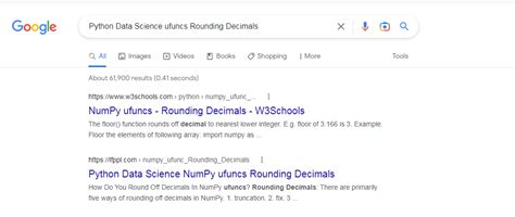 python data science numpy ufuncs rounding decimals