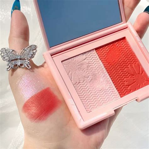 xy1003 ใหม แท ตลบไฮไลท บลชออน ในตลบเดยว blush highlight สสวย