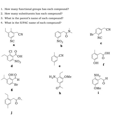 Solved 1. How many functional groups has each compound? 2. | Chegg.com