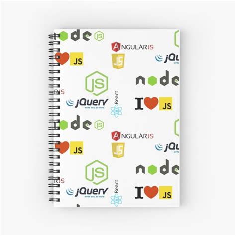 Javascript Ecosystem Nodejs Jquery Spiral Notebook For Sale By