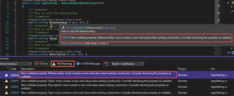 Solution Non Nullable Property Must Contain A Non Null Value In Net 6