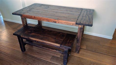 Rustic Farmhouse Table Rustic Table With Optional Benches Etsy