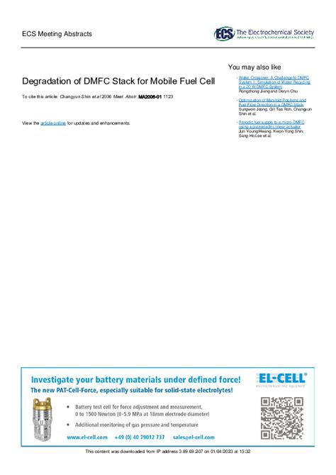 Pdf Degradation Of Dmfc Stack For Mobile Fuel Cell
