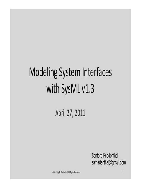 modeling system interfaces with sysml v1 3 with sysml v1 3 april 27 2011 pdf electrical