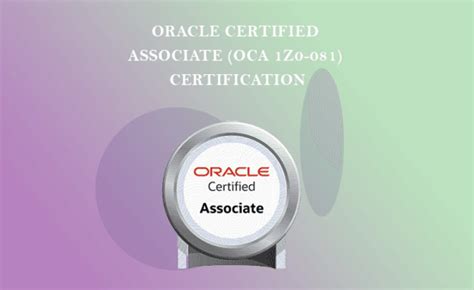 Oracle Certified Associate Oca 1z0 081 Certification Training