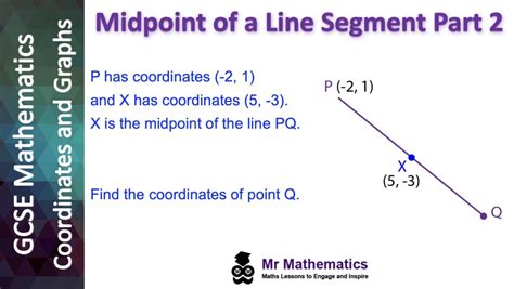 Midpoint Of A Line Segment In GCSE Mathematics Mr Mathematics