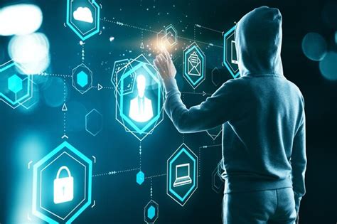 Premium Photo Hacker With Social Network