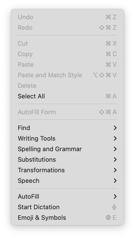 Add Writing Tools To The Edit Context Menu Bar Of The Chatgpt Macos