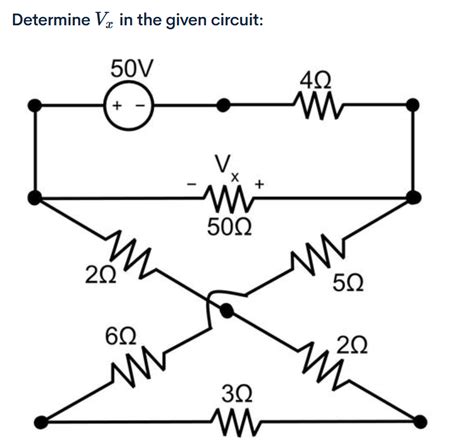 solved determine vx ﻿in the given circuit