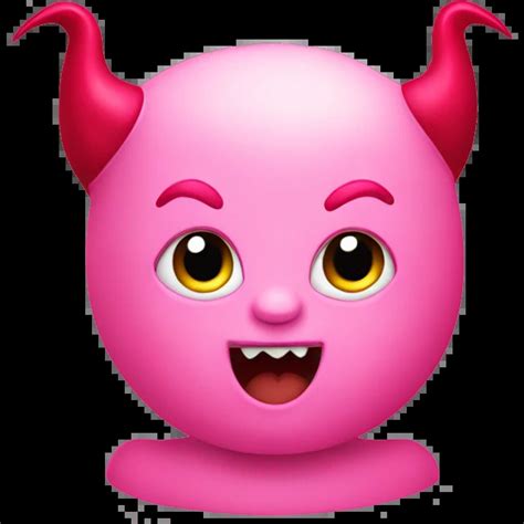 Cute Pink Devil Emoji Ai Emoji Generator