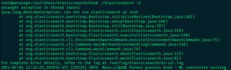 Start Elasticsearch Error Can Not Run Elasticsearch As Root