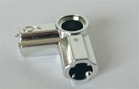 Chrome Silver Technic Axle And Pin Connector Angled Degrees Custom Chromed By