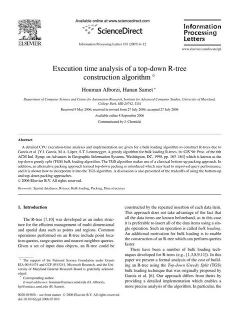 Pdf Execution Time Analysis Of A Top Down R Tree Construction Algorithm Dokumen Tips