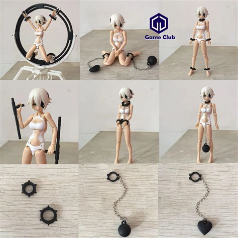 1 12 Anime Mobile Suit Girl Hand Foot Iron Rings Binding Torture