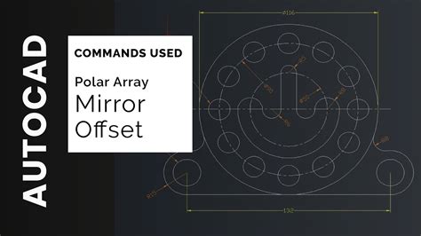 Autocad Polar Array Tool Youtube