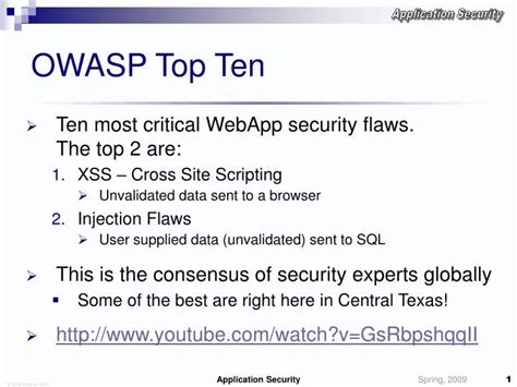 Ppt Owasp Top Ten Powerpoint Presentation Free Download Id6316309