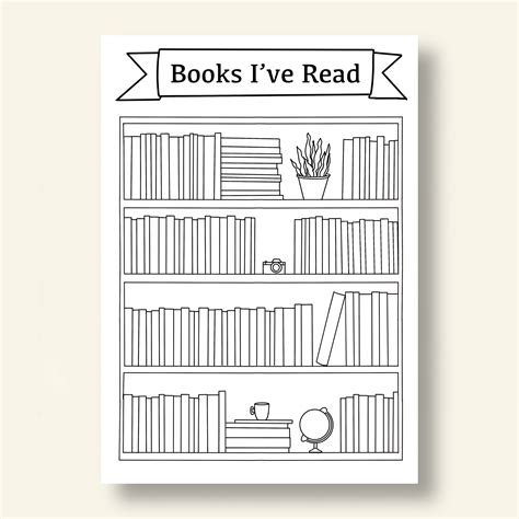 book tracker free printable