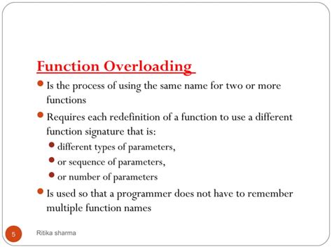 Function Overloadingc Ppt