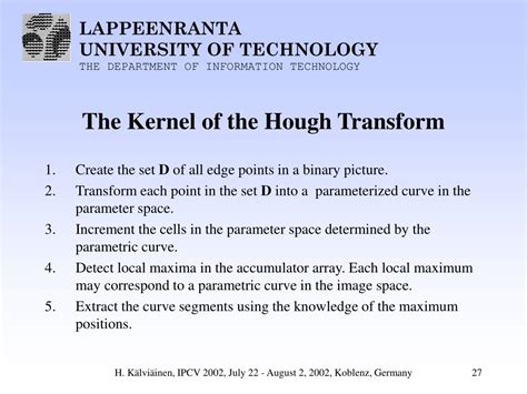 Ppt Feature Extraction For Classification Hough Transform And Gabor