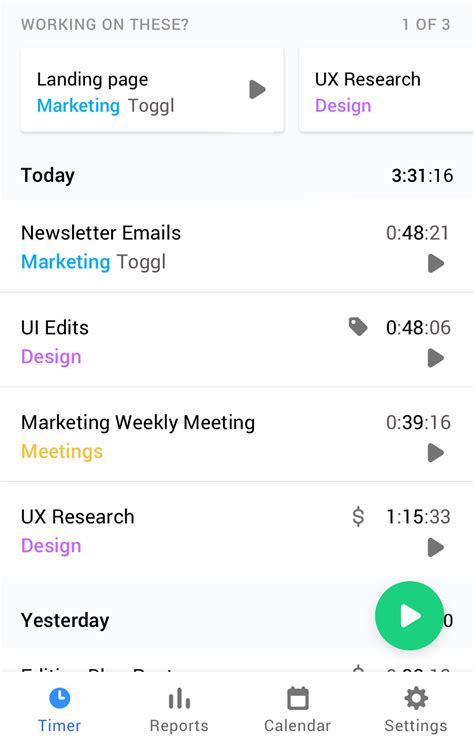 toggl track mobile apps track time on your phone