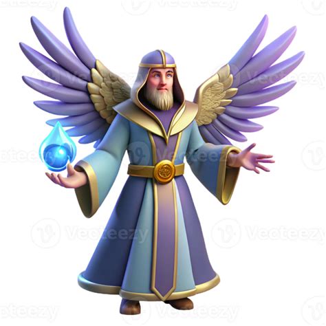 Extraordinary Modern Angelic Wizard 3d Render Exclusive 56755292 Png