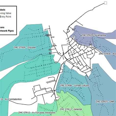 Part Of The Water Distribution Network Wdn Supplying The Old Town And Download Scientific