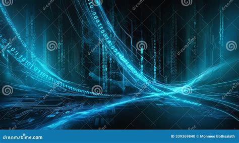 An Abstract Digital Background With Binary Code And Ai Algorithms