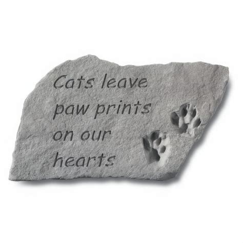 Garden Accent Stone Cats Leave Paw Prints On Our Hearts