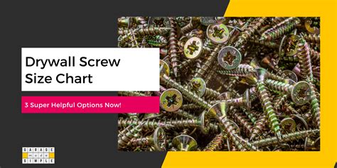 Drywall Screw Size Chart 3 Super Helpful Options Now