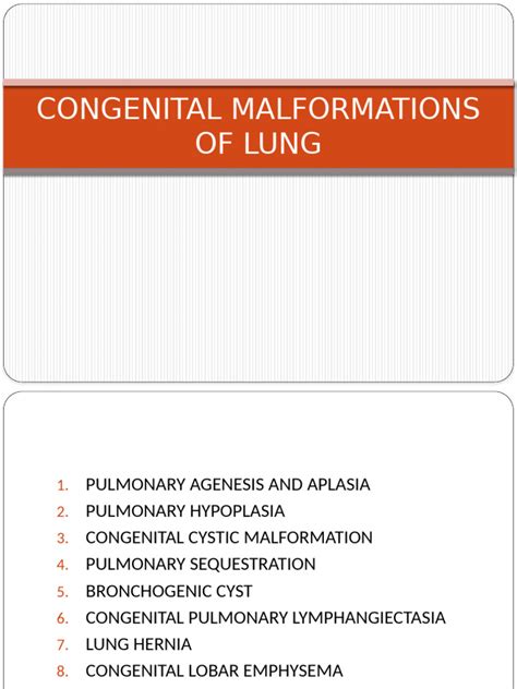 Congenital Malformations Of Lung Pdf Lung Respiratory Tract