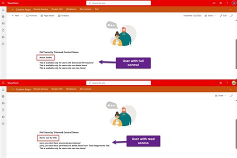 How To Use Pnp Securitytrimmed Control For Sharepoint Sudharsan