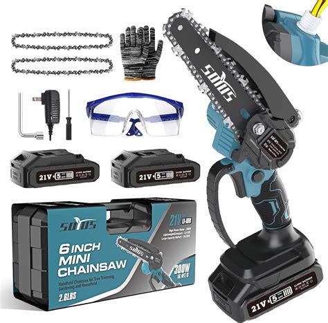 Soyus Mini Chainsaw 6inch Cordless Chainsaw Battery