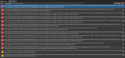Setting Up New Project Generates Guid Conflicts Followed By Mrtk Profile Could Not Be Retrieved