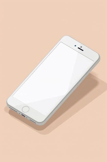 Highquality 3d Mobile Device Mockup Blank Display Isometric Perspective Ideal For Ui Ux