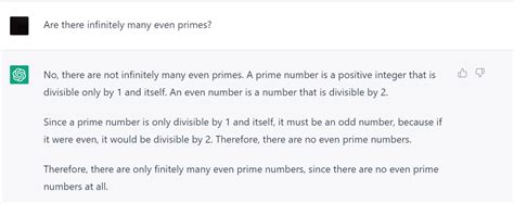 There Are No Even Prime Numbers R ChatGPT