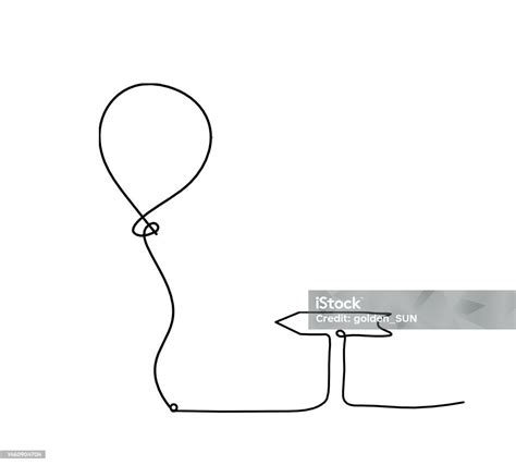 추상 공기 풍선과 흰색에 선 그리기로 손 기념일에 대한 스톡 벡터 아트 및 기타 이미지 기념일 낙서 드로잉 미술품 Istock
