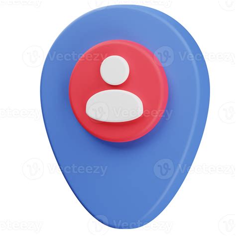Map Pointer Marker Pin With A Person User Icon People Location Concept D PNG