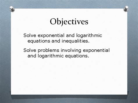Chapter 4 4 5 Exponential And Logarithmic Equations